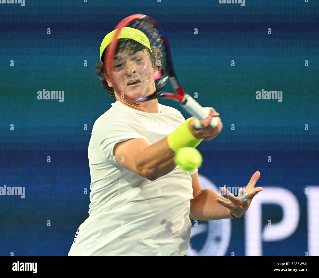 Miami Gardens FL, USA. 20th Mar, 2025. Joao Fonseca Vs Learner Tien during The Miami Open at ...