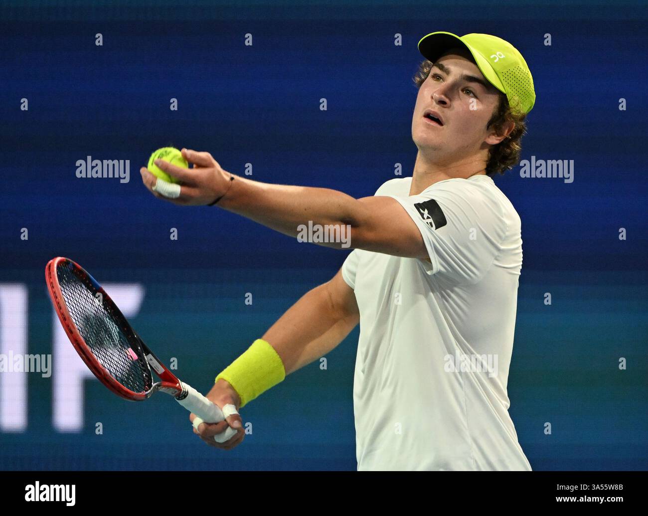 Miami Gardens FL, USA. 20th Mar, 2025. Joao Fonseca Vs Learner Tien during The Miami Open at ...