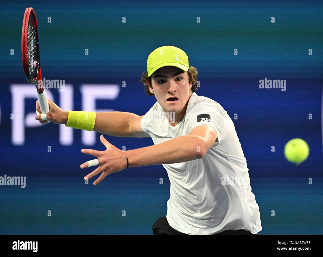 Miami Gardens FL, USA. 20th Mar, 2025. Joao Fonseca Vs Learner Tien during The Miami Open at ...