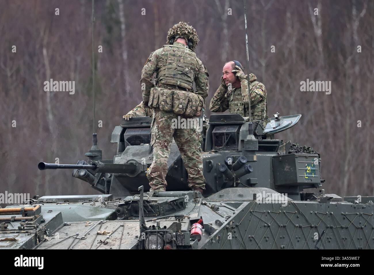 The Prince of Wales, Colonel-in-Chief, Mercian Regiment, onboard a ...