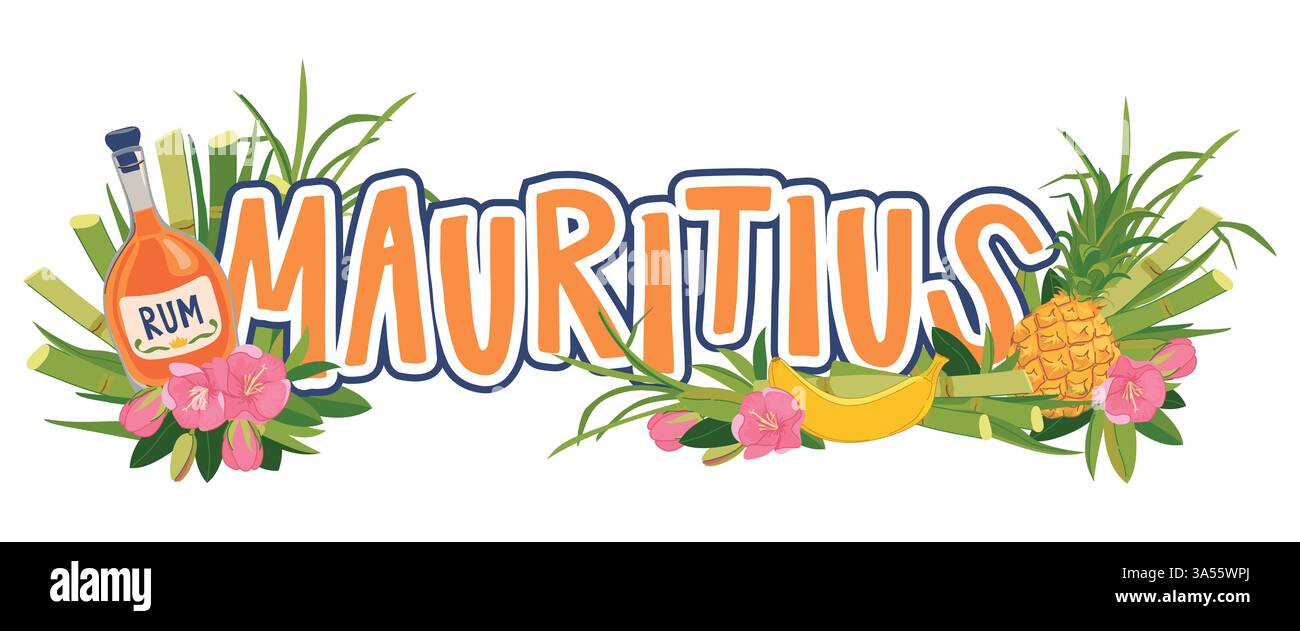 Beach holiday mauritius holidays Stock Vector Images - Alamy
