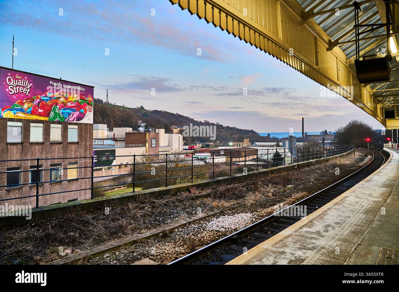 Quality Street and Nestle factories from Halifax railway station Stock ...