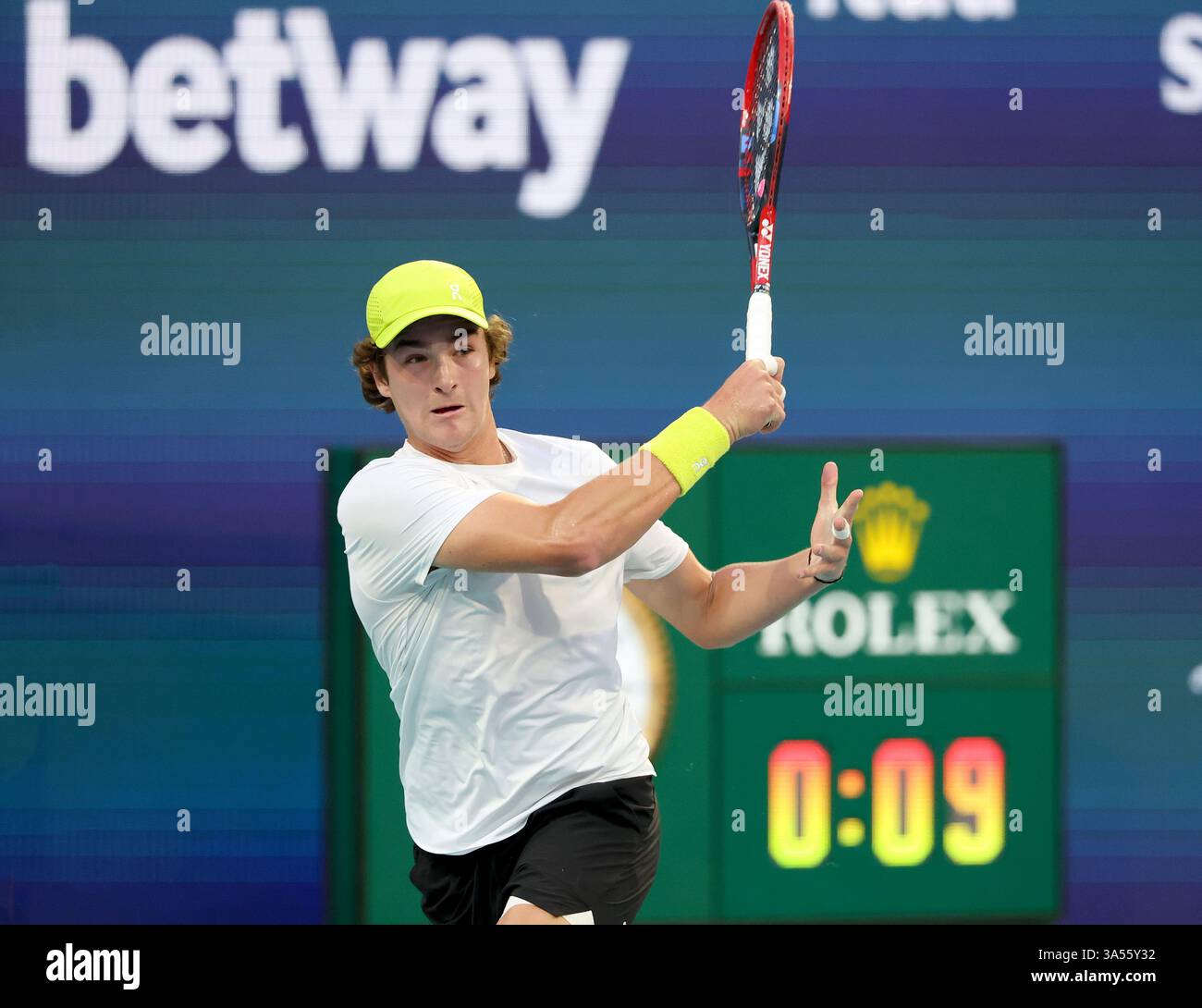 Miami Gardens, Florida, USA. 20th Mar, 2025. Joao Fonseca of Brazil ...