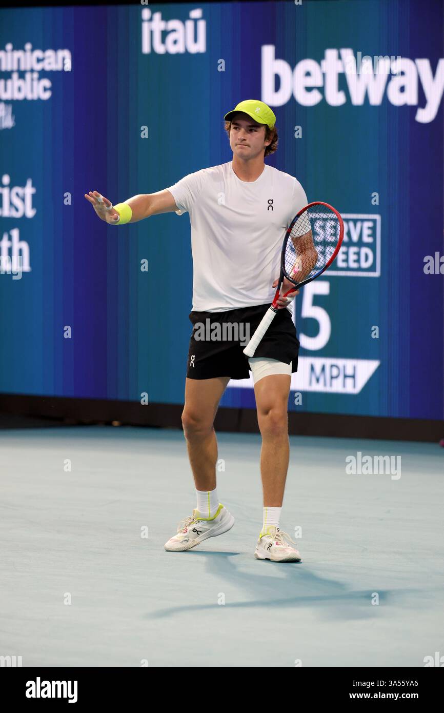 Miami Gardens, Florida, USA. 20th Mar, 2025. Joao Fonseca of Brazil ...