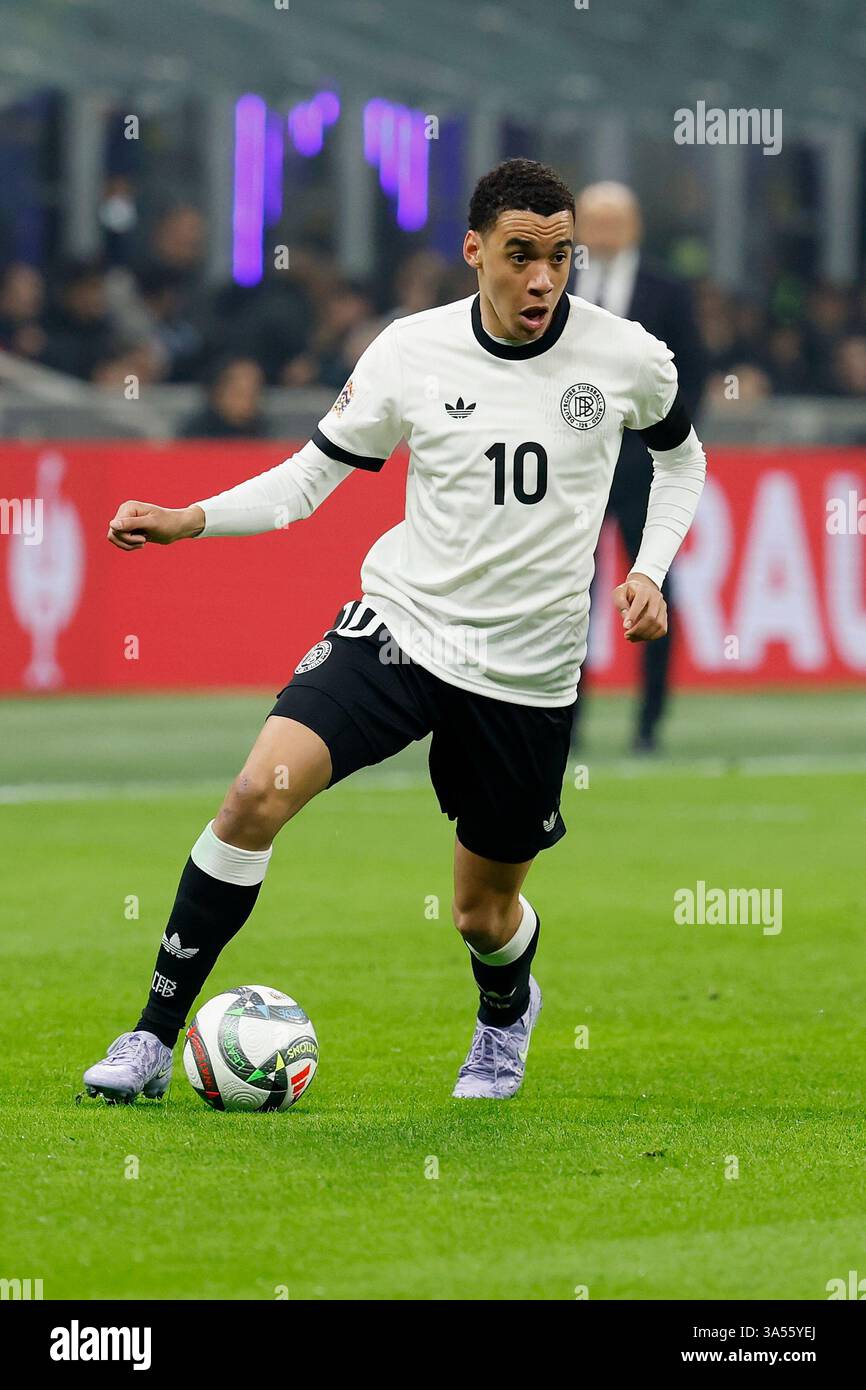Mailand, Ita. 20th Mar, 2025. im Bild: Jamal Musiala (Deutschland, 10 ...