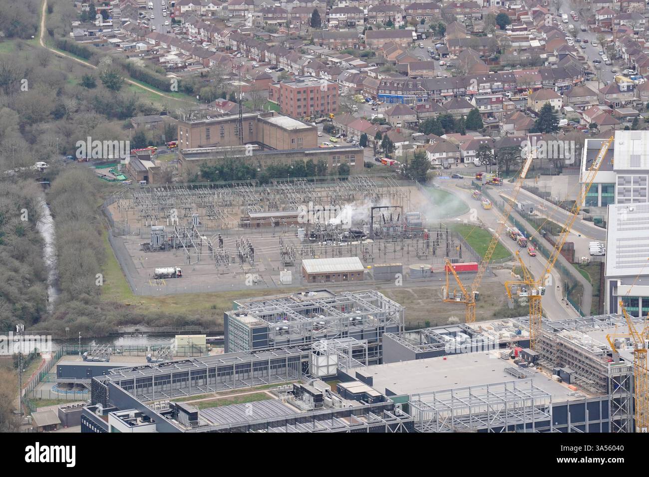 The North Hyde electrical substation which caught fire last night. More ...