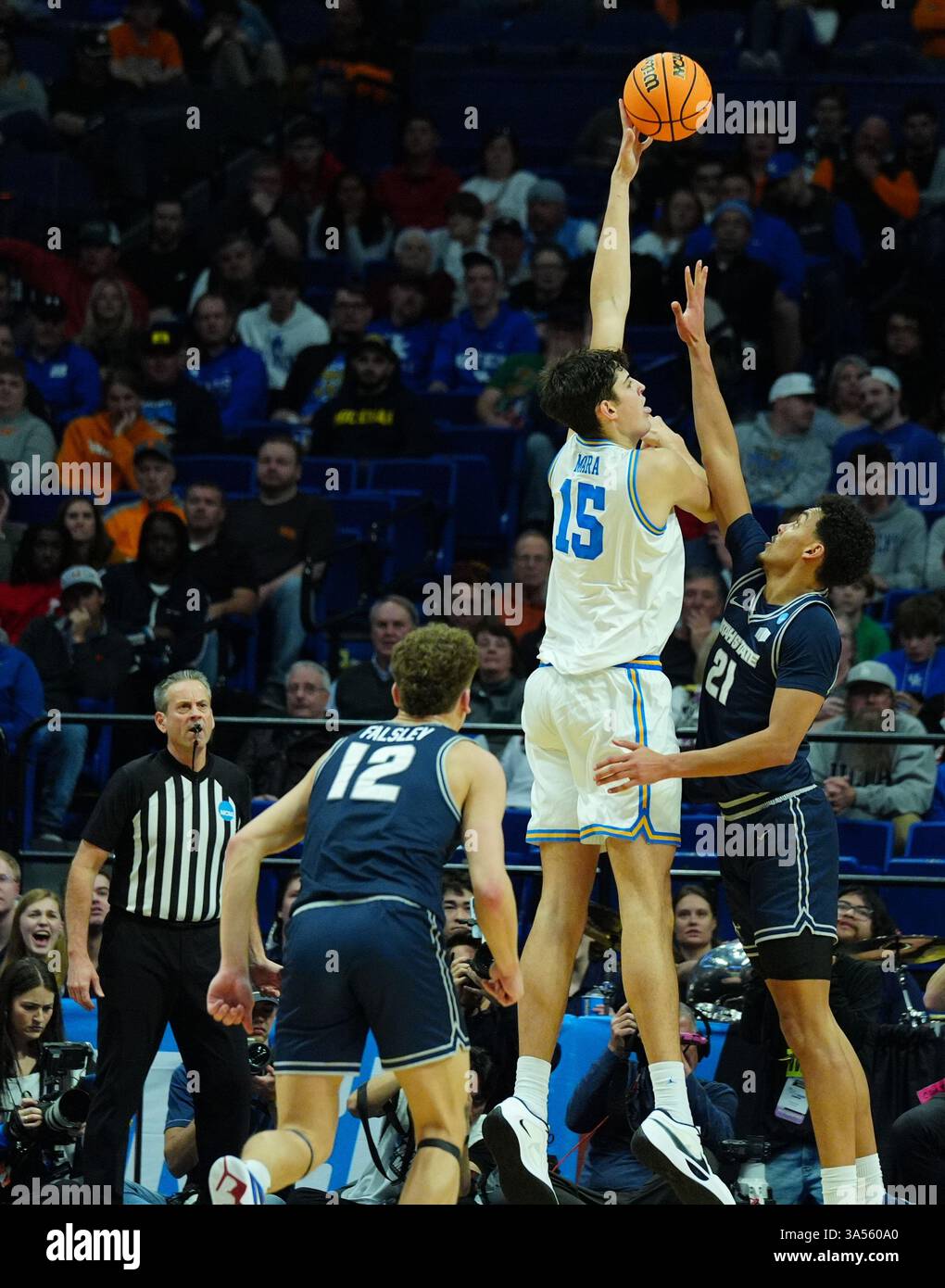 LEXINGTON, KY - MARCH 20: UCLA Bruins center Day Mara (15) takes a shot ...