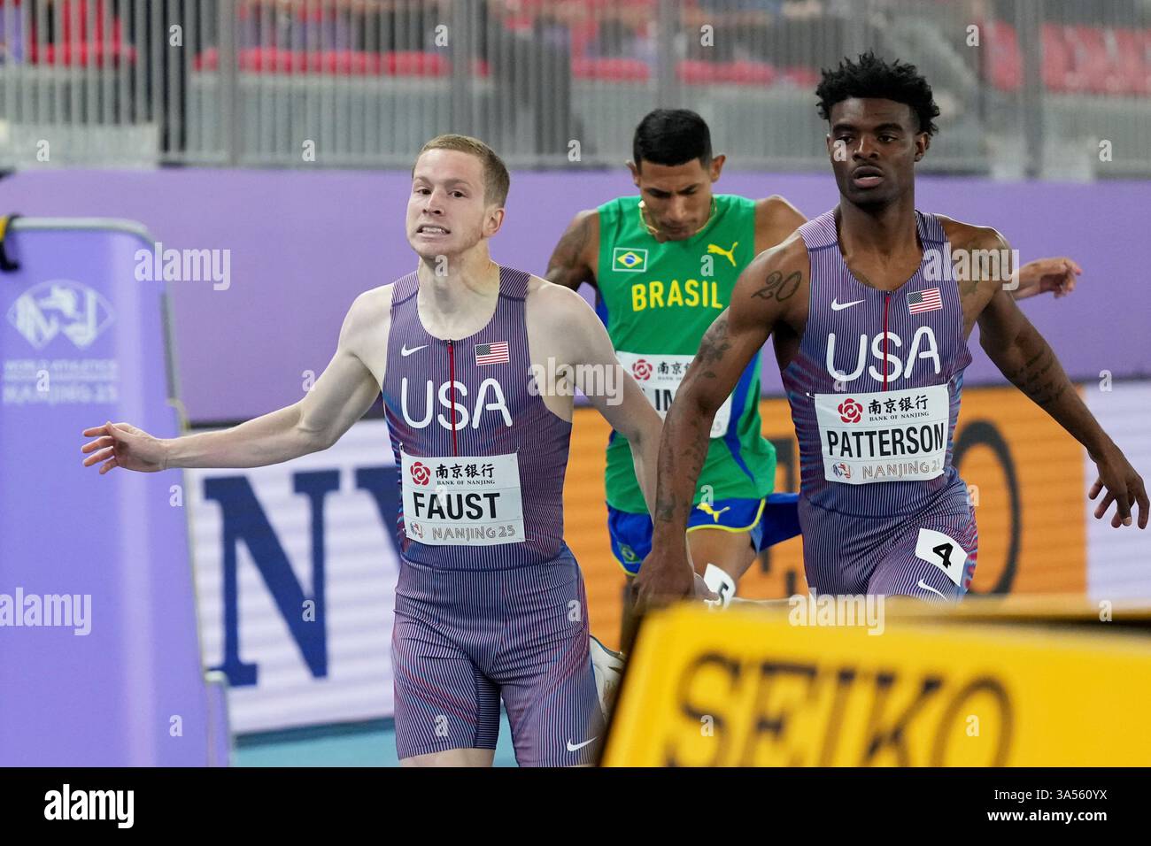 Brian Faust, of the United States, and Jacory Patterson, also of the ...
