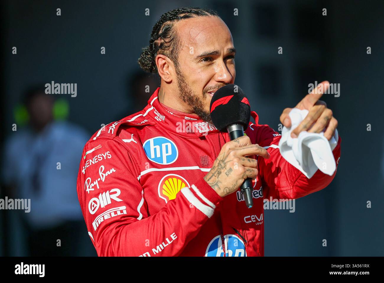 SHANGHAI, CHINA- MARCH 21: Lewis Hamilton of Great Britain and Scuderia ...