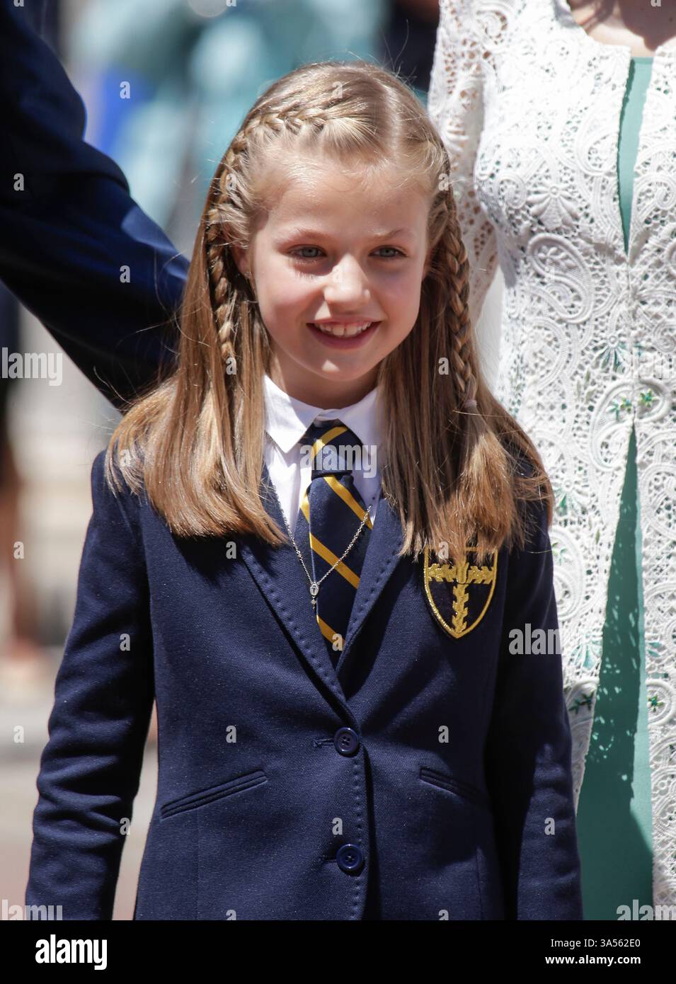 Princess Leonor of Spain after her First Communion at the Asuncion de ...