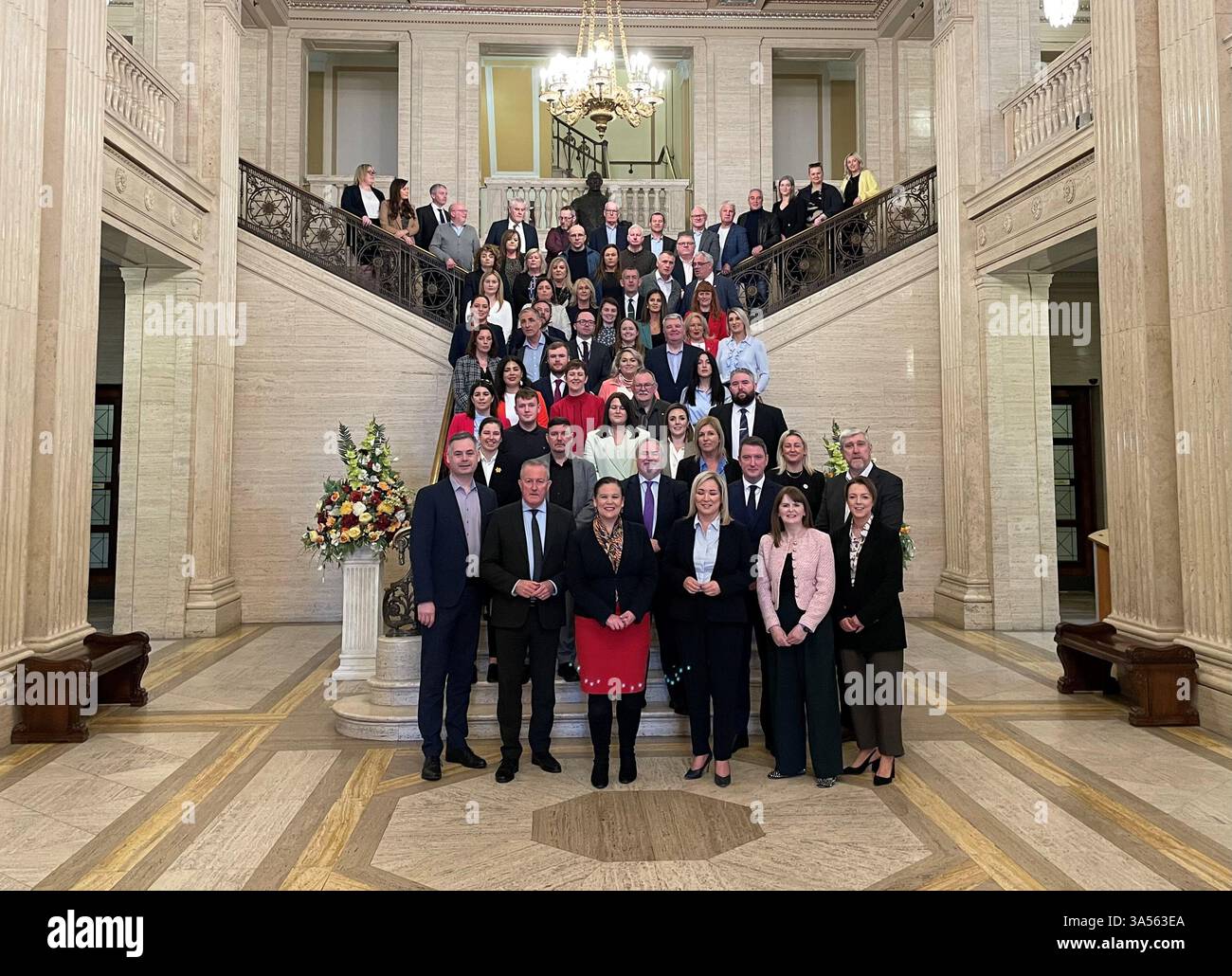 Sinn Fein President Mary Lou McDonald and vice president Michelle O ...