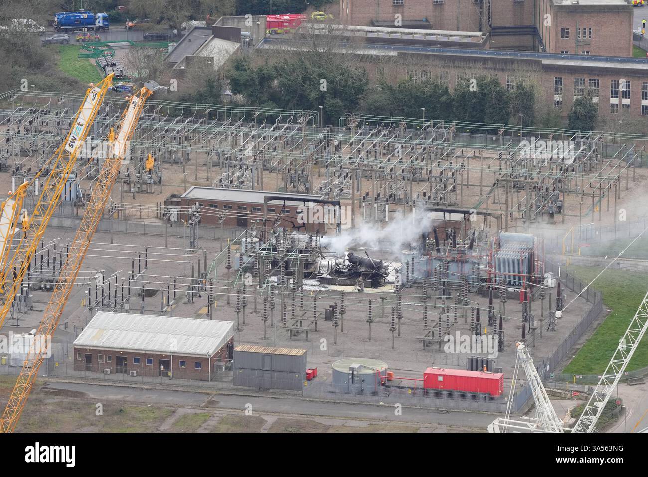 The North Hyde electrical substation which caught fire last night. More ...