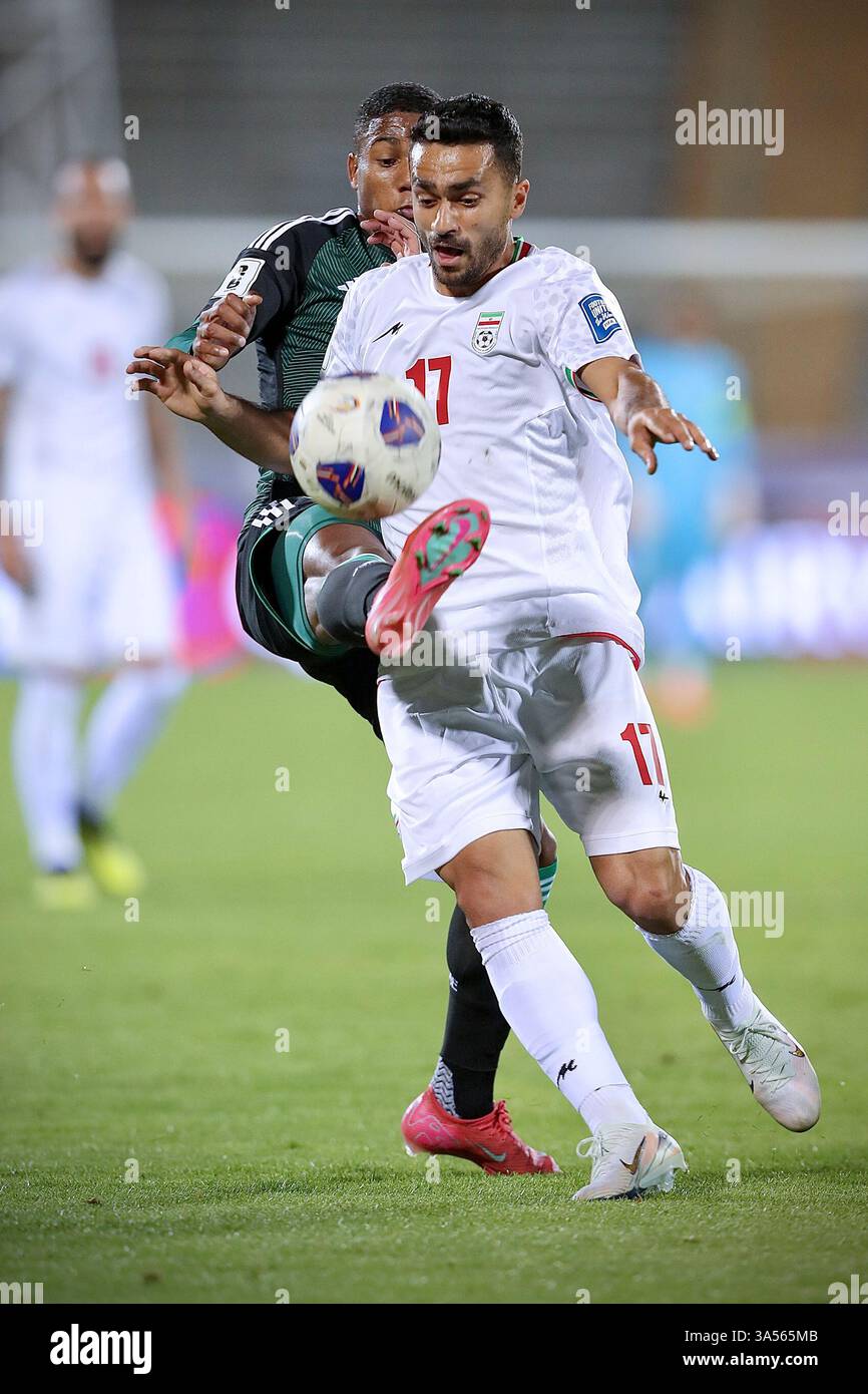 March 20, 2025, Tehran, Iran: Football players compete during the FIFA ...