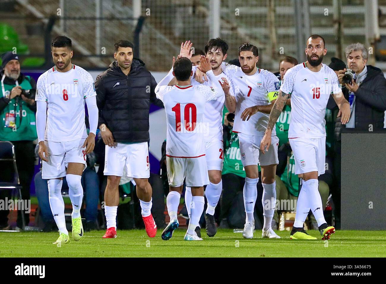 March 20, 2025, Tehran, Iran: Football players compete during the FIFA ...