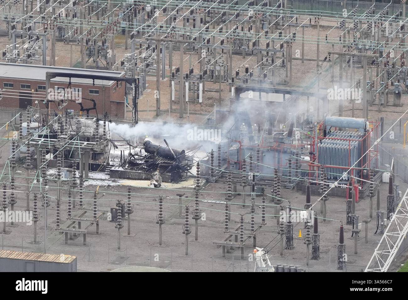 The North Hyde electrical substation which caught fire last night. More ...