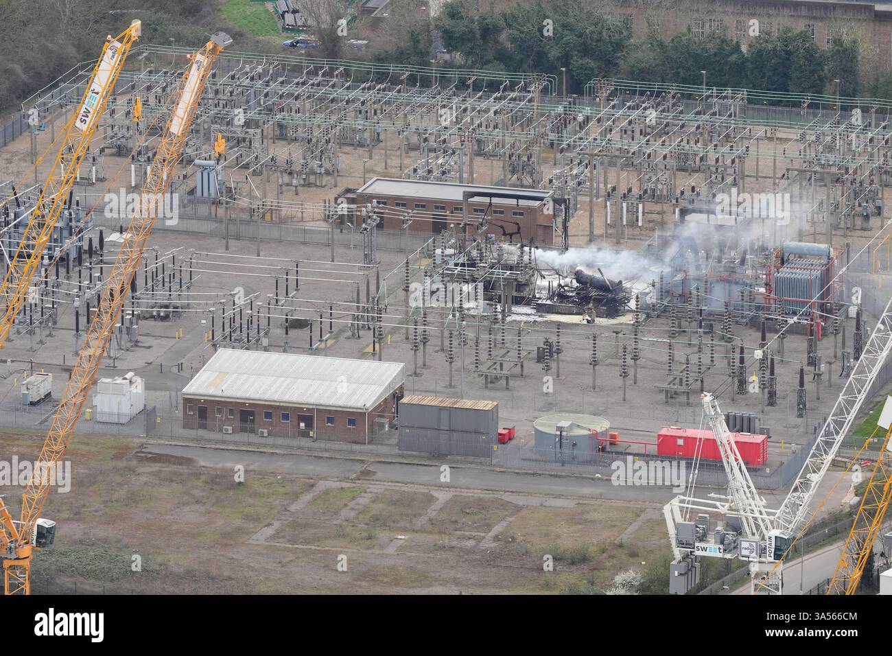 The North Hyde electrical substation which caught fire last night. More ...
