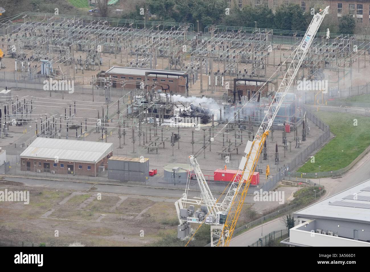 The North Hyde electrical substation which caught fire last night. More ...