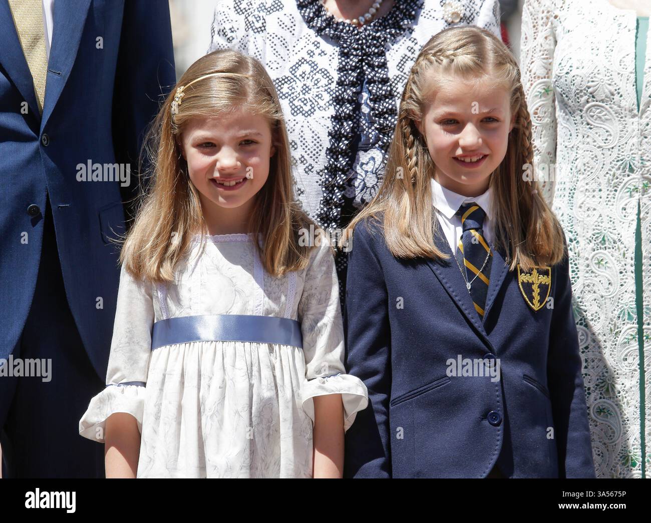 Princess Sofia of Spain and Princess Leonor of Spain after the First ...