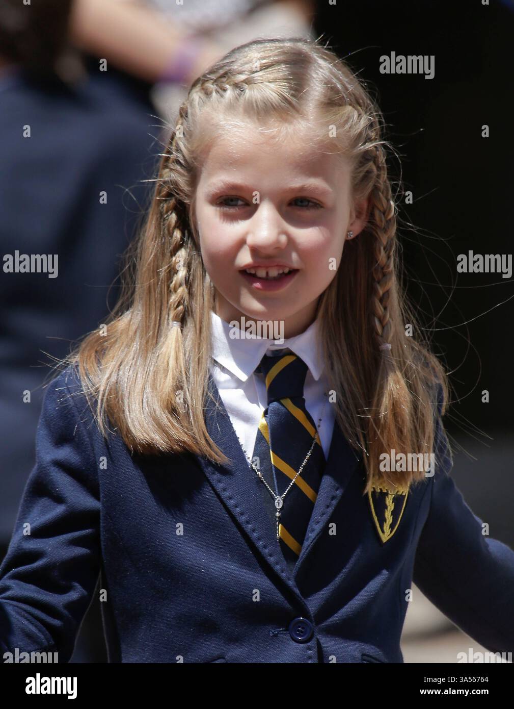 Princess Leonor of Spain after her First Communion at the Asuncion de ...
