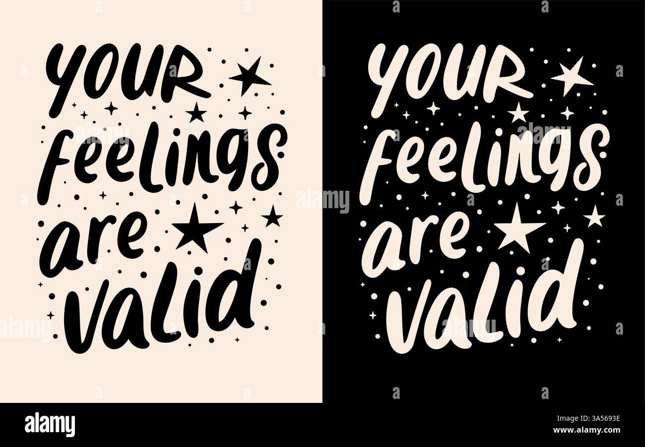 Your feelings are valid lettering emotional validation quotes sayings ...
