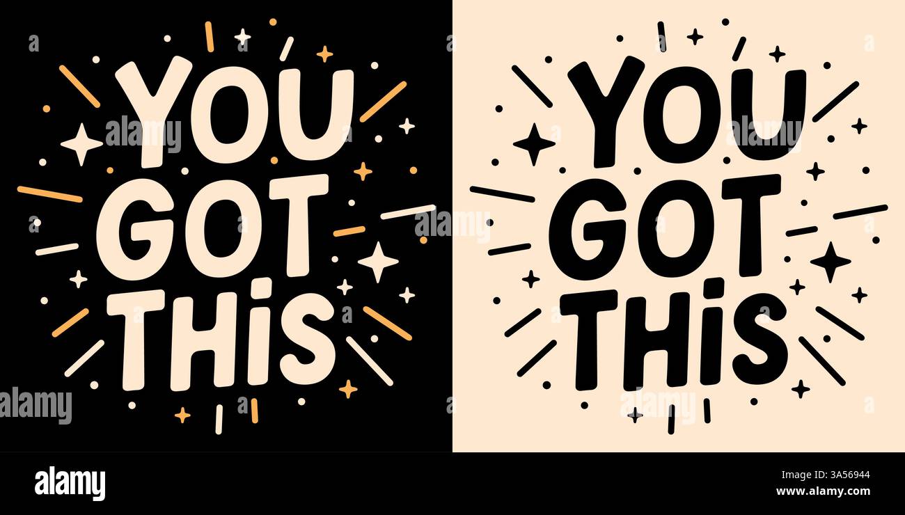 Titre You got this lettering motivational empowering calming anxiety ...