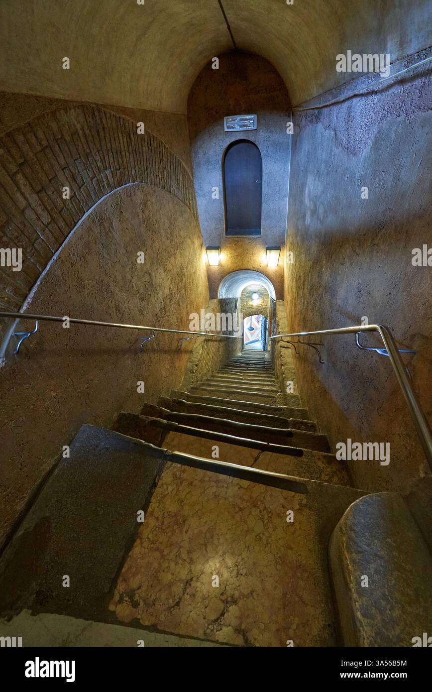 Old narrow exit stairs from San Marco Basilica Stock Photo - Alamy