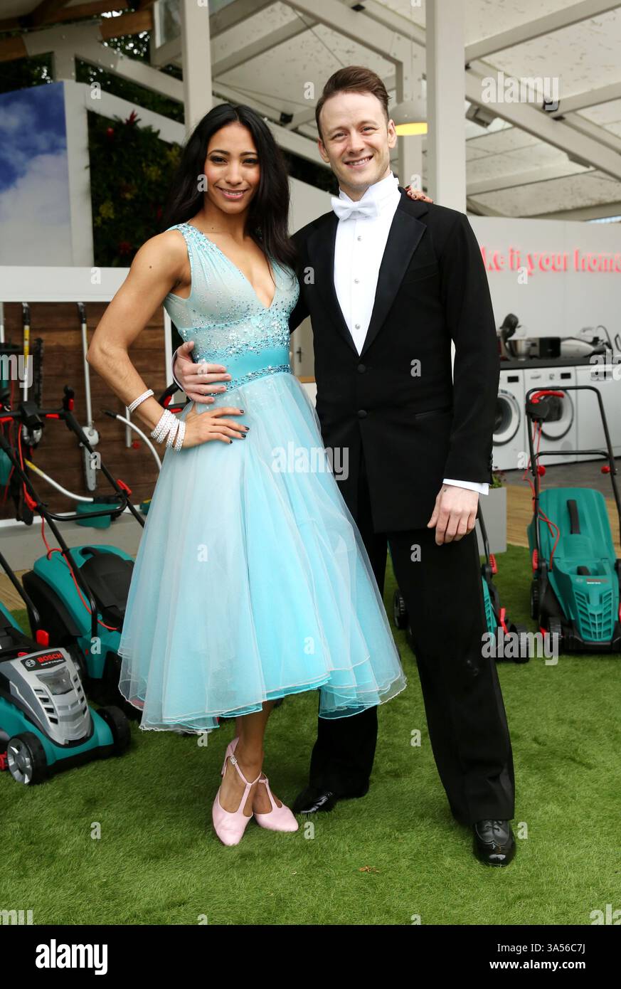 Karen Hauer and Kevin Clifton at The Chelsea Flower Show 2015 in London ...