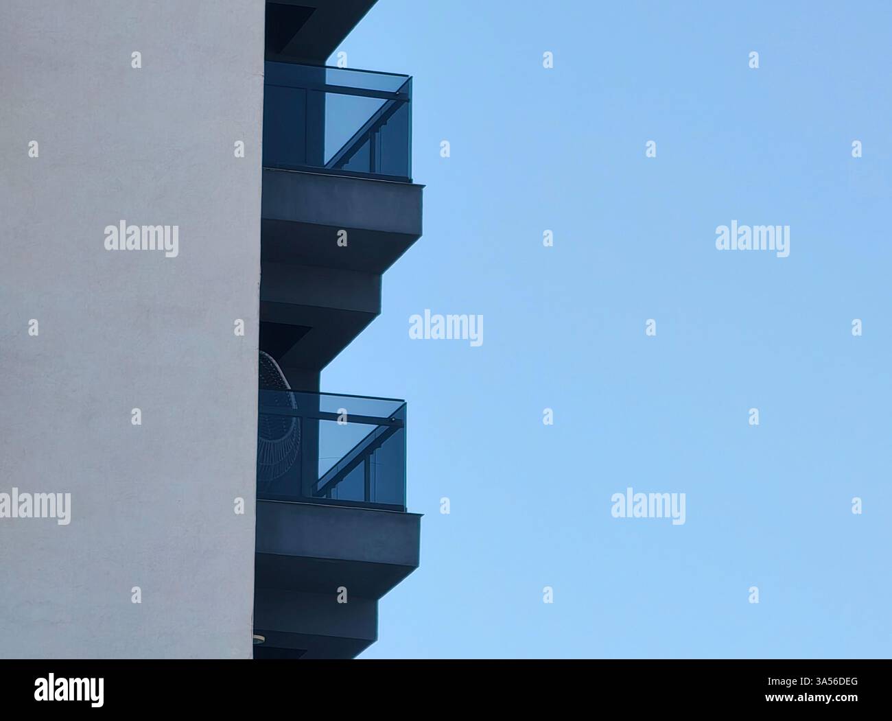 Layers of Space – Modern Balconies and Open Sky Stock Photo - Alamy