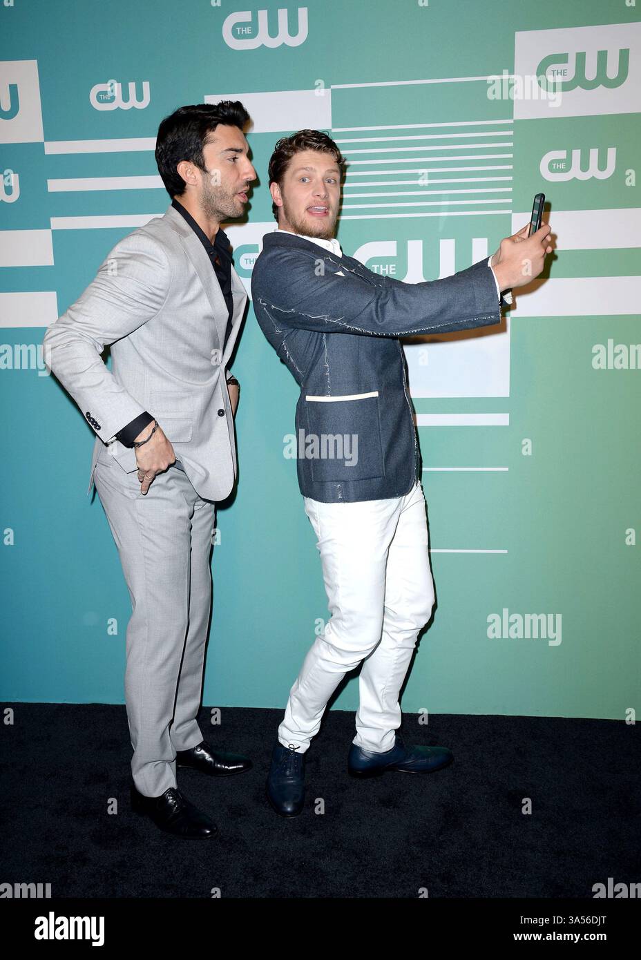 Justin Baldoni and Brett Dier at the CW Network's 2015 Upfront at the ...