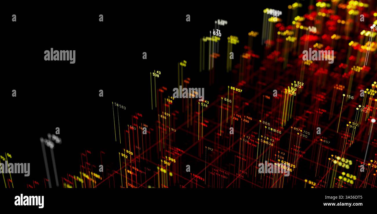 Big Data complex plane graph. Quantum computing universe. Cyber space ...