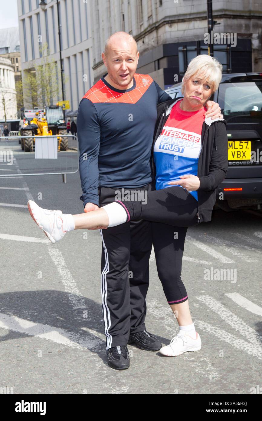 Denise Welch who was not able to run due to injury still turned up to ...