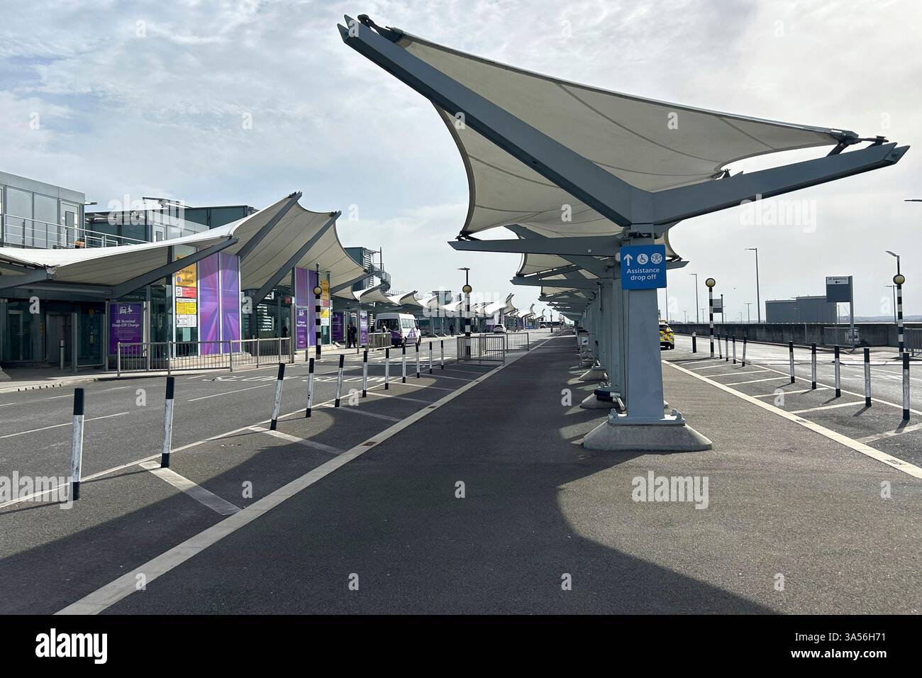 The empty street level arrival for Terminal 5 is seen as Britain's ...