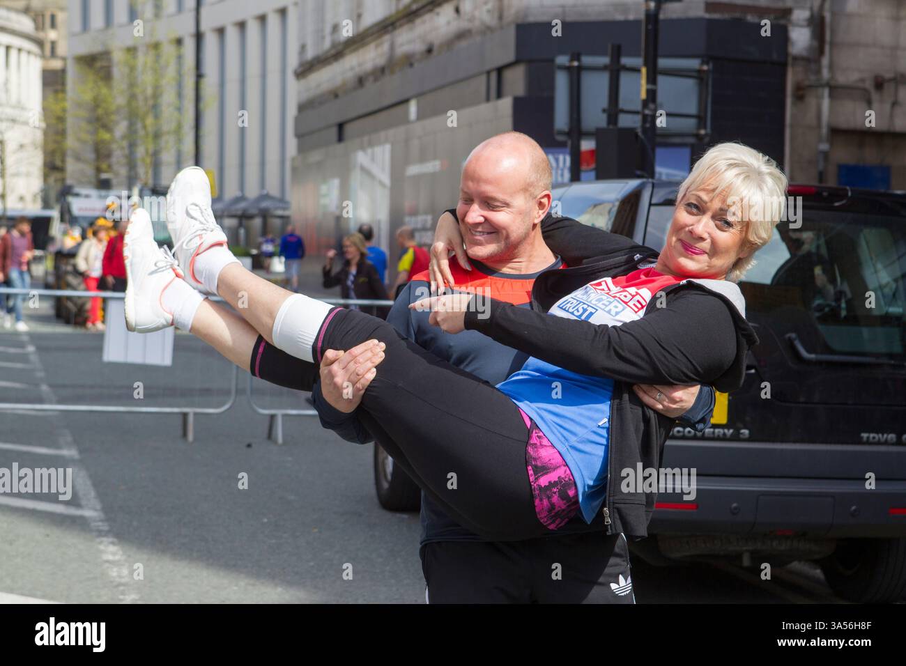 Denise Welch who was not able to run due to injury still turned up to ...
