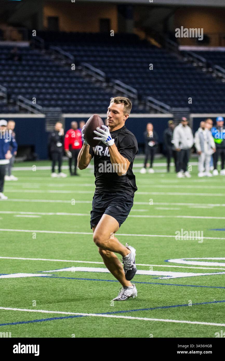 Kansas' Luke Grimm runs a drill during the Big 12 Conference's NFL ...