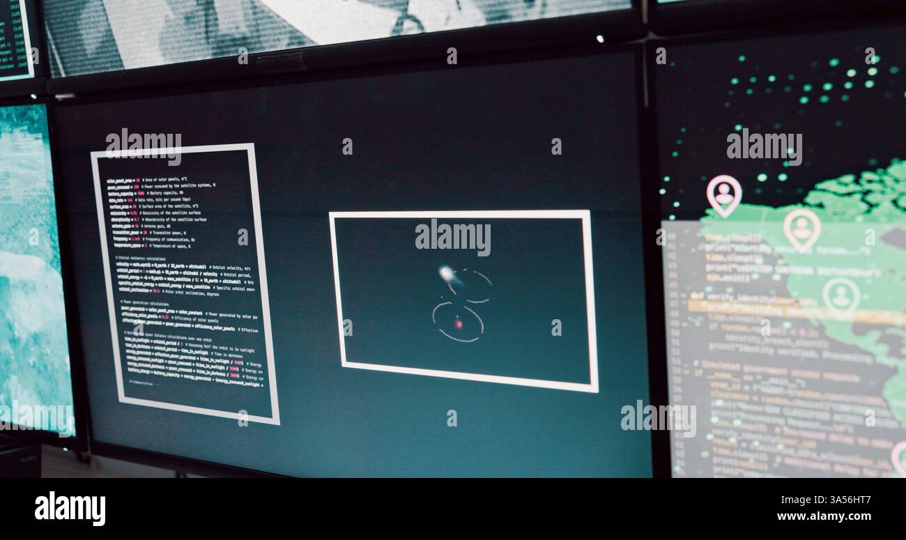 Computer, screen and satellite for security safety of global ...