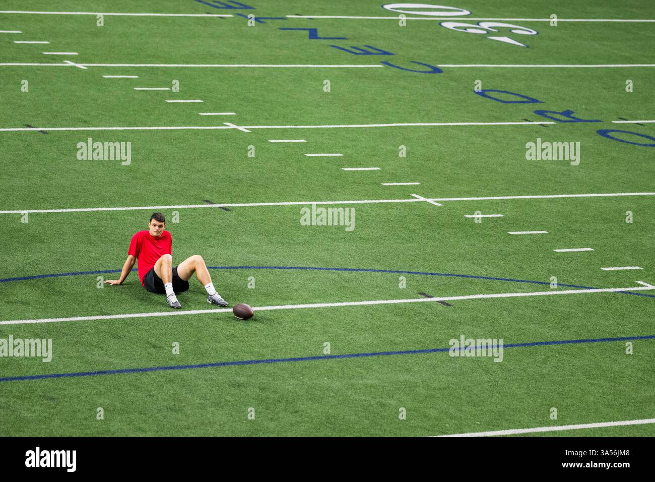 Luke Lehnen during the Big 12 Conference's NFL football pro day ...