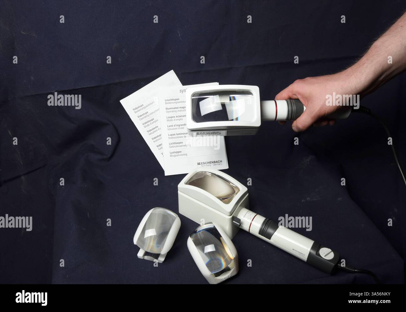 search with a loupe or magnifying glass, research in science search ...