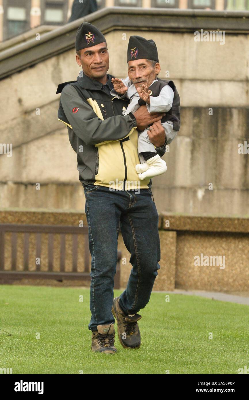London, England, 11.12.2014 The shortest man ever Chandra Bahadur Dangi ...