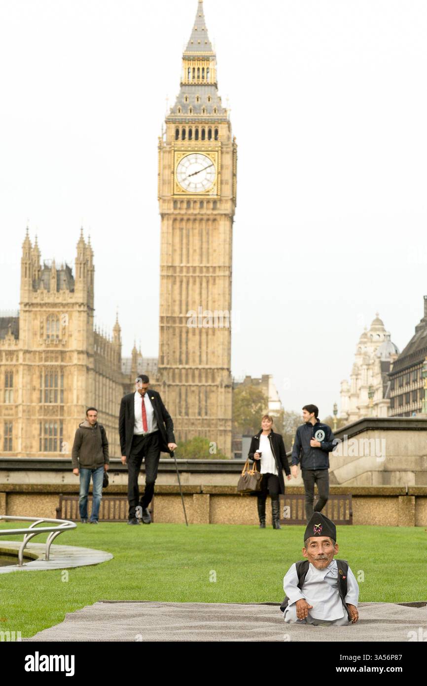 London, England, 11.12.2014 The shortest man ever Chandra Bahadur Dangi ...