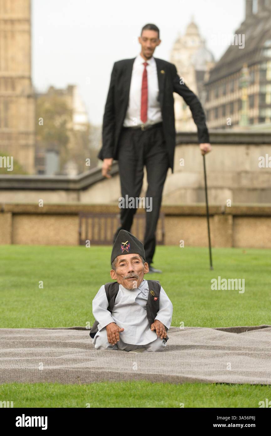London, England, 11.12.2014 The shortest man ever Chandra Bahadur Dangi ...