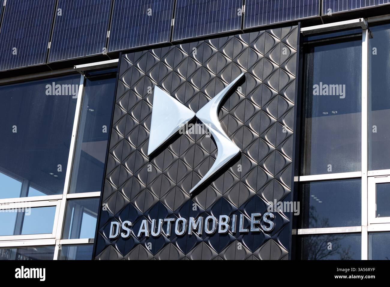 Munich, Germany. 20th Mar, 2025. The brand logo of car manufacturer DS ...