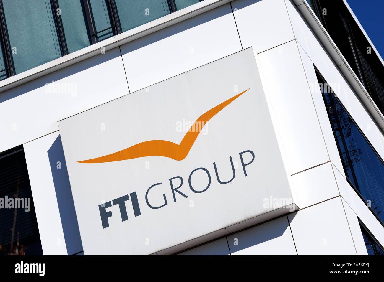 Munich, Germany. 20th Mar, 2025. The lettering "FTI Group" and the logo ...