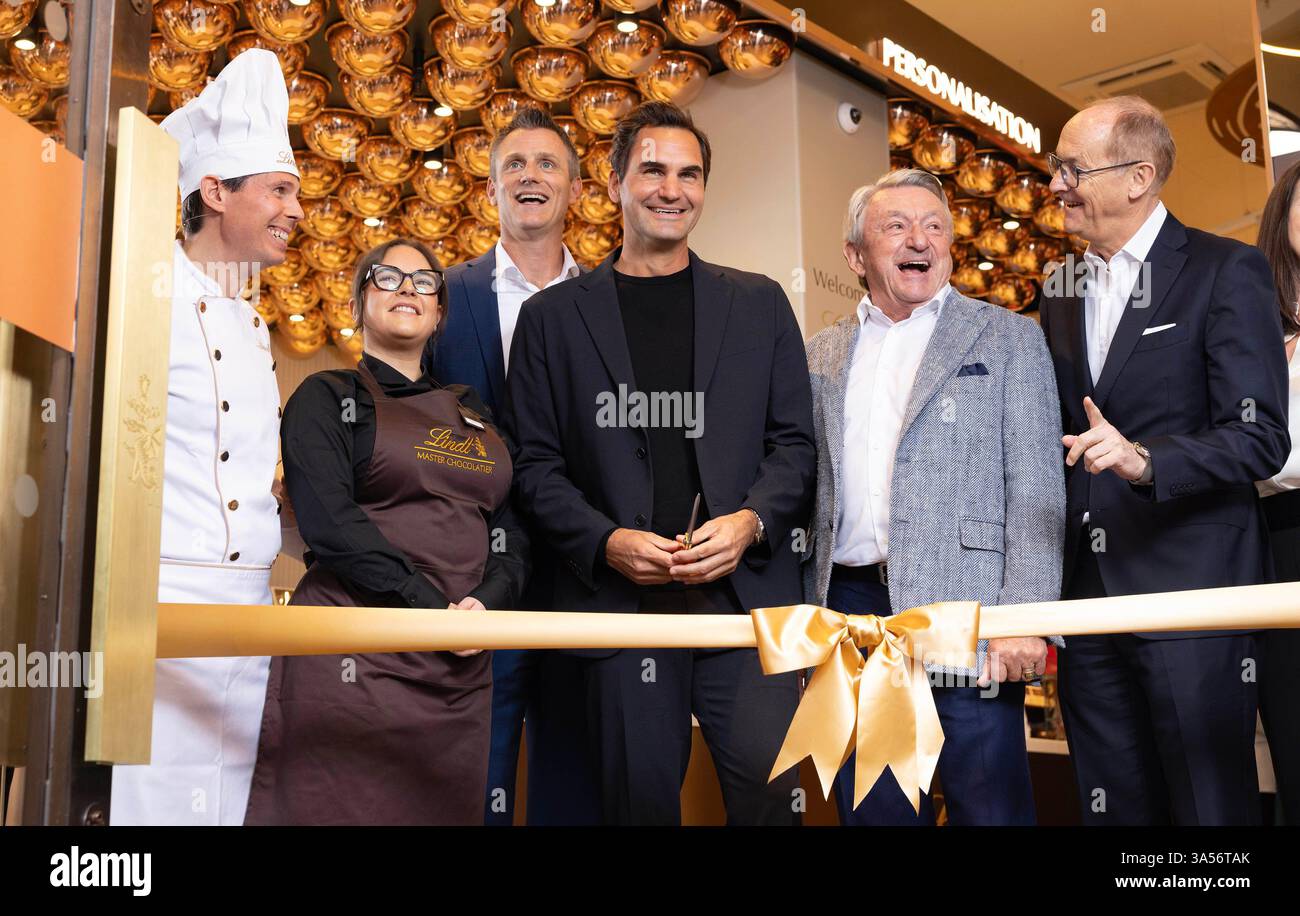 EDITORIAL USE ONLY (Left to right) Master chocolatier, Stefan Bruderer ...