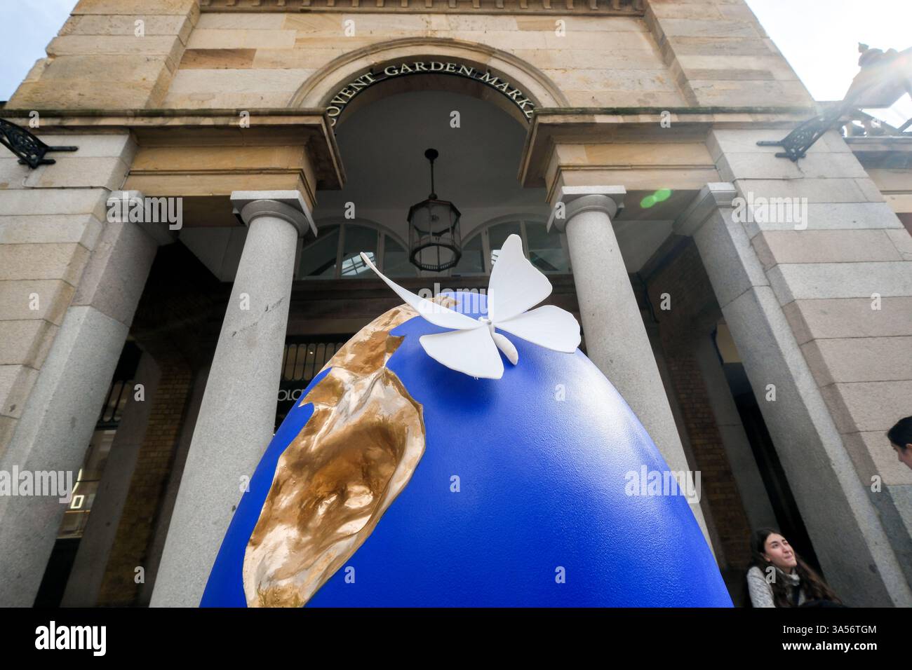 Covent Garden, London, UK. 21st Mar 2025. Eggs on display ahead of the ...