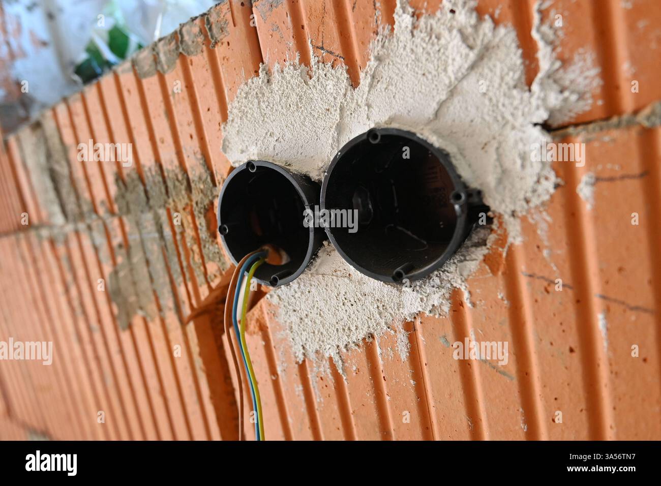 Wohnungsbau,Rohbau,Eigentumswohnungen. Elektrik,Strom,elektrische ...