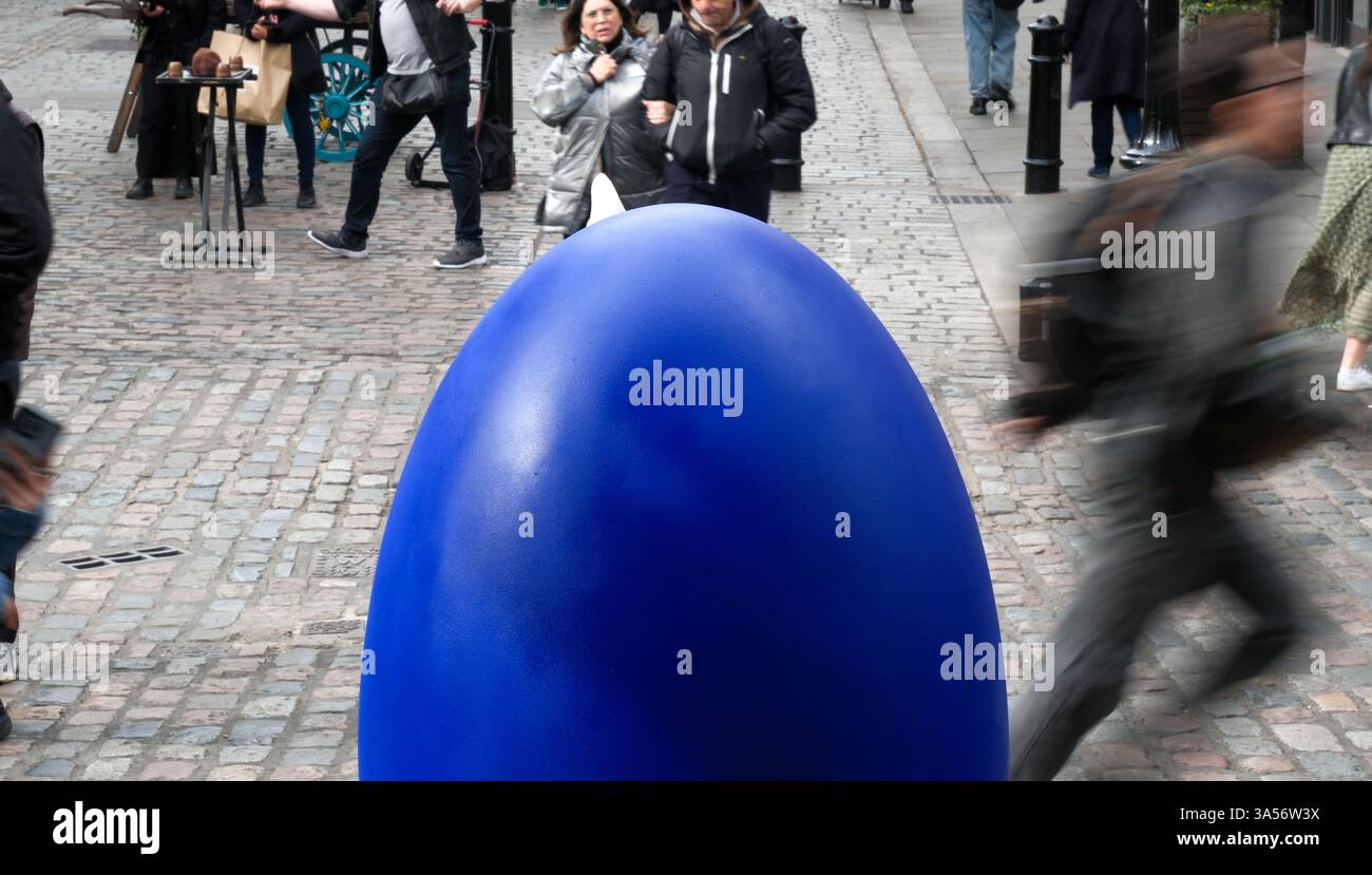 Covent Garden, London, UK. 21st Mar 2025. Eggs on display ahead of the ...