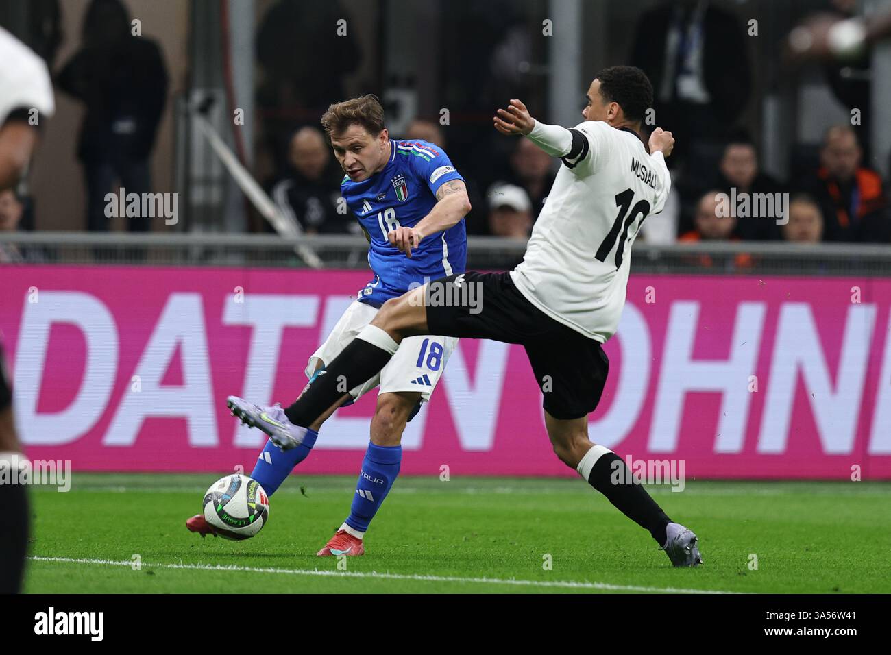 Nicolo Barella (Italy)Jamal Musiala (Germany) ; during the Uefa Nations ...