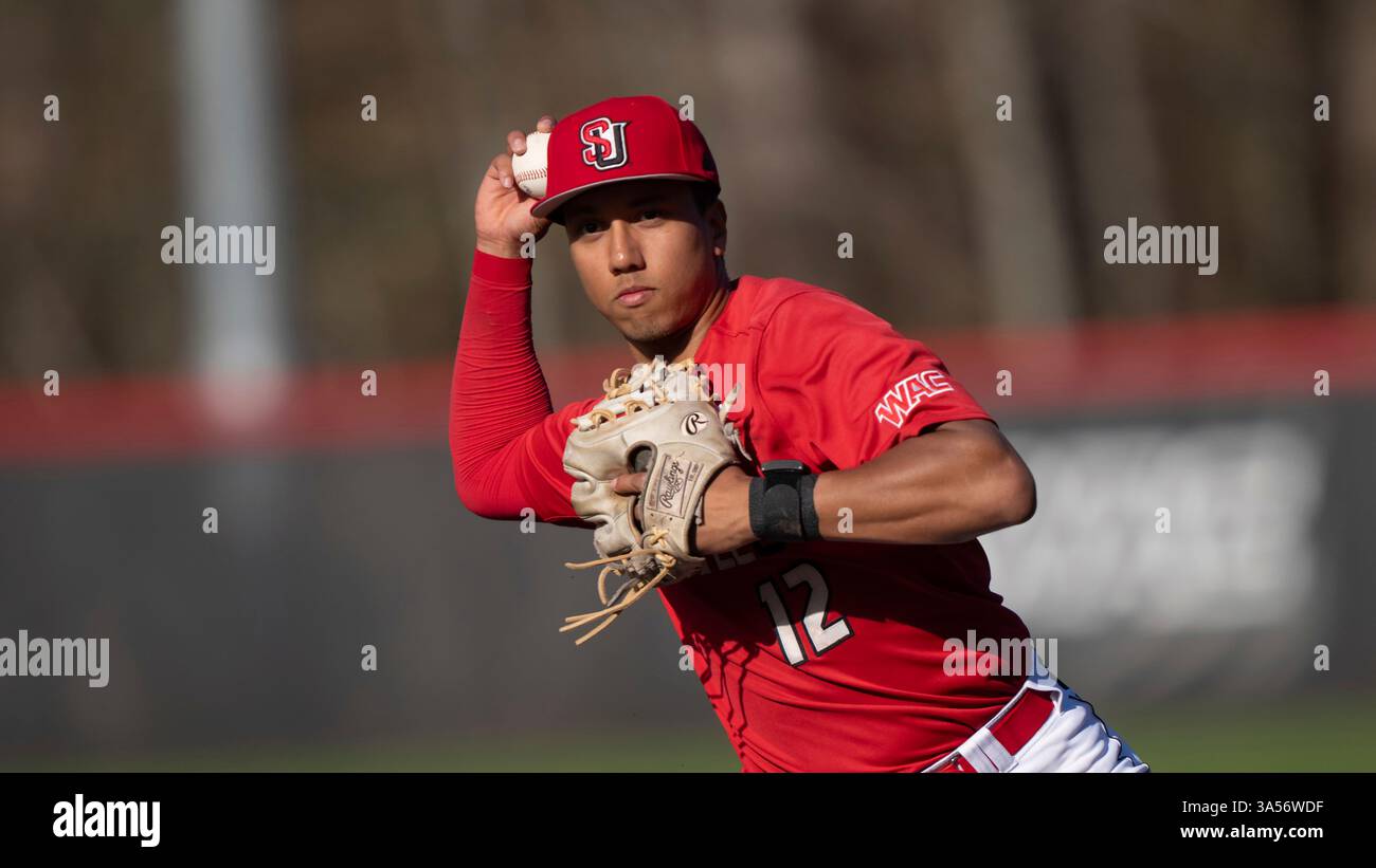 Seattle second baseman Drake Gabel throws to first base after fielding ...