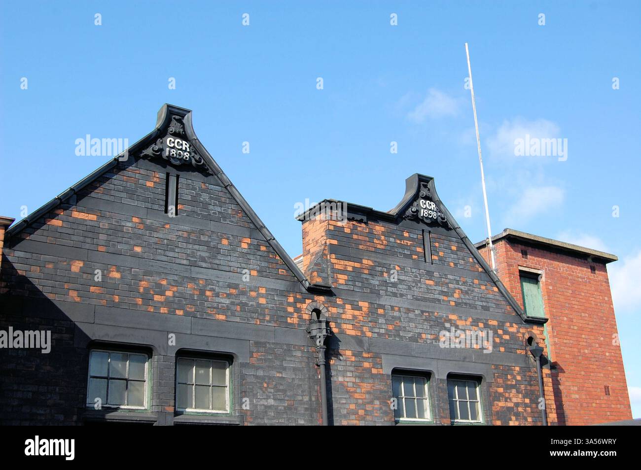 Soot stained Great Central Railway buildings at Quorn, Leicestershire ...