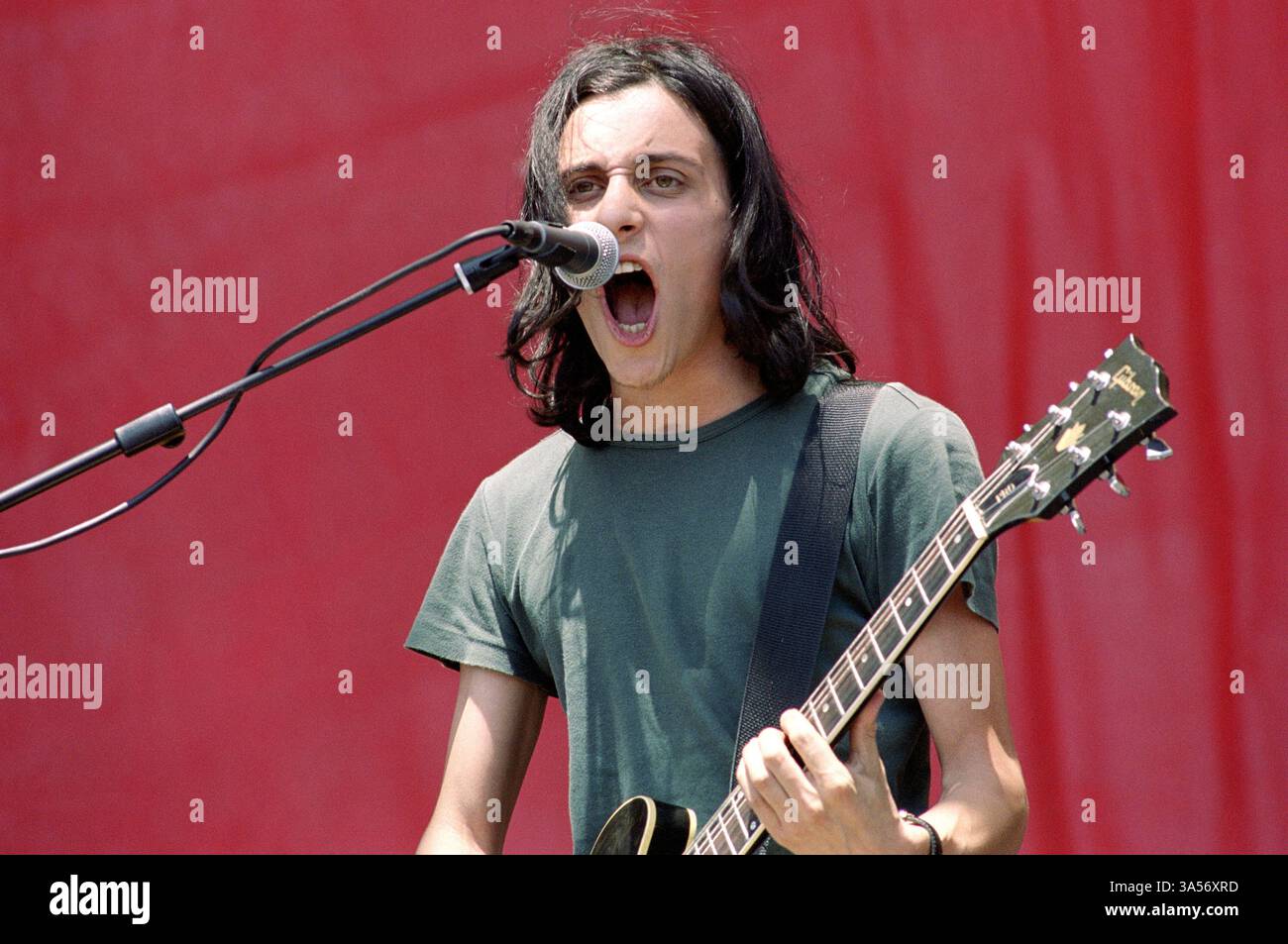 Monza Italy 09/07/2000 :Alberto Ferrari, singer and guitarist of the ...